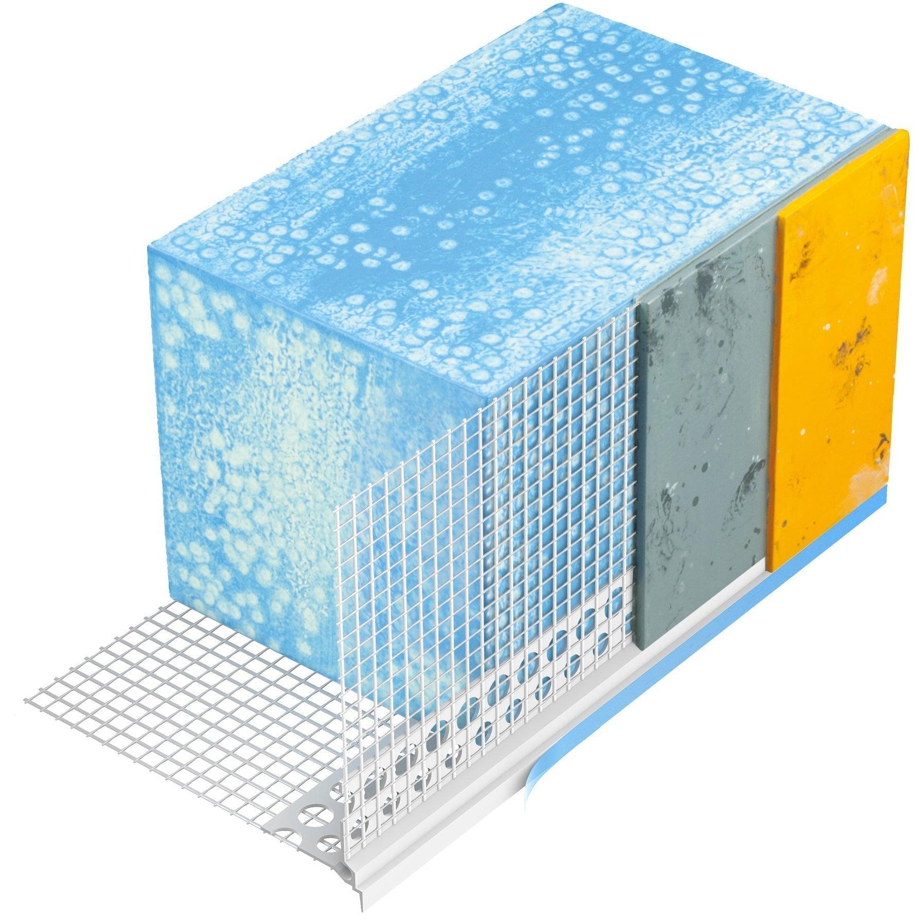 VWS - Tropfkantenprofil mit sichtbarer Kante PVC mit Gewebe 50 Meter